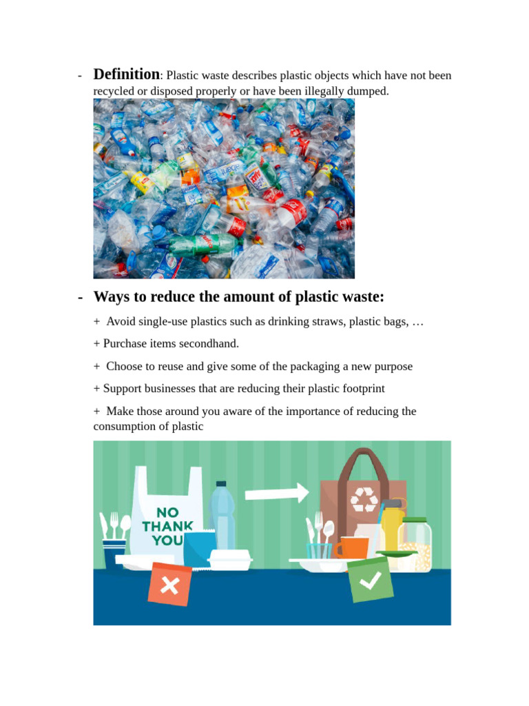 Reducing Plastic Waste: Key Strategies | PDF