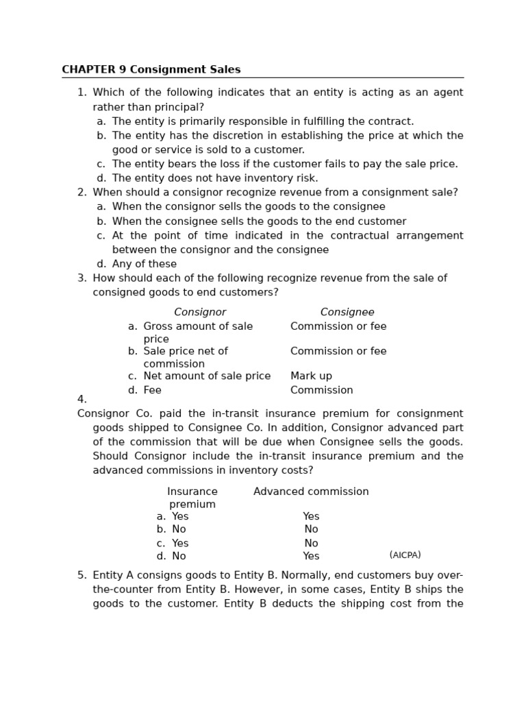 Understanding Consignment Sales | PDF | Insurance | Business