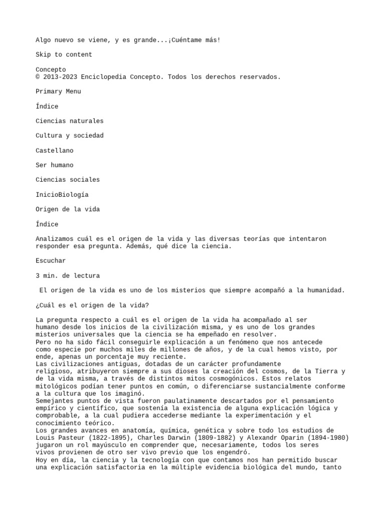 Opa 2 | PDF | Vida | Abiogénesis