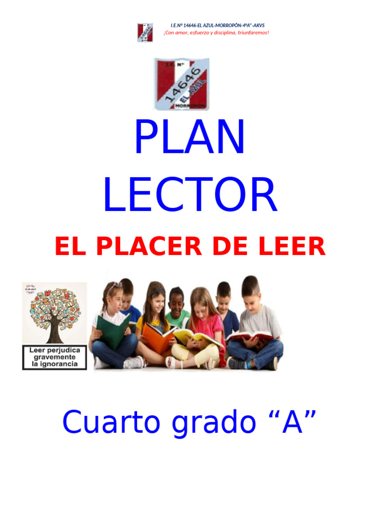 Plan Lector Cuarto a- 2025 | PDF | Comprensión lectora | Aprendizaje