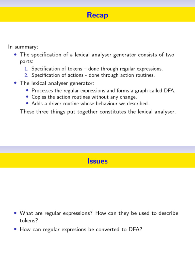 Lexical Analyser and Regular Expressions | PDF | Regular Expression | String (Computer Science)