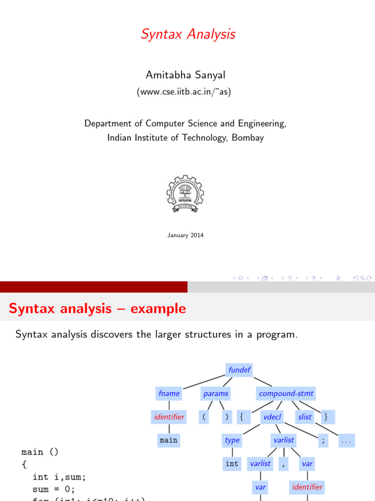 4 - Parsing Slides Sanyal Part1 | PDF | Parsing | Cognitive Science