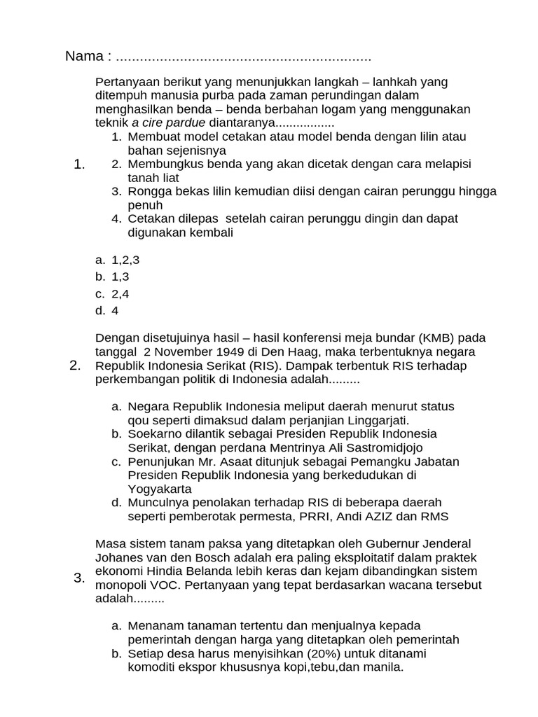 Soal Ujian | PDF