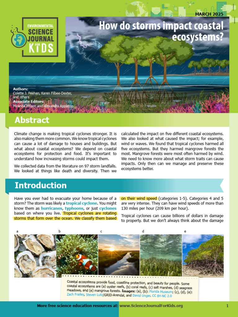Impact of Tropical Cyclones on Ecosystems | PDF | Tropical Cyclones ...