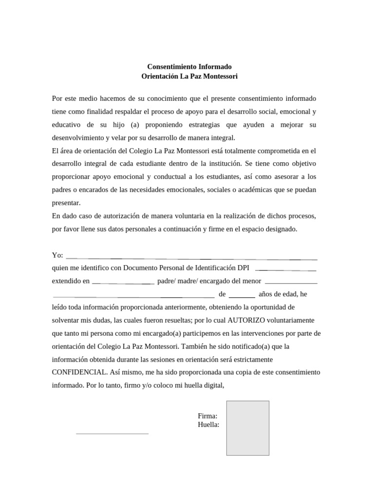Consentimiento Informado | PDF