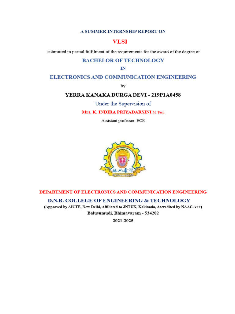 KANAKA Vlsi ORIGINAL REPORT | PDF | Field Programmable Gate Array | Bipolar Junction Transistor