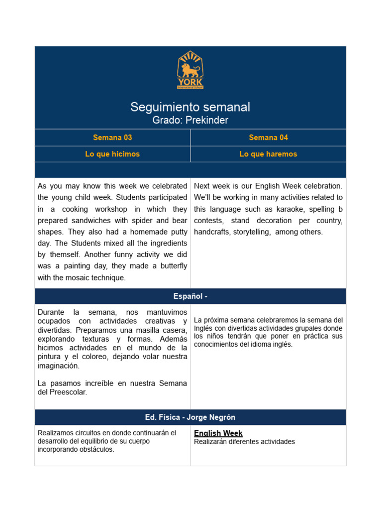 Seguimiento - PK - Week04 | PDF