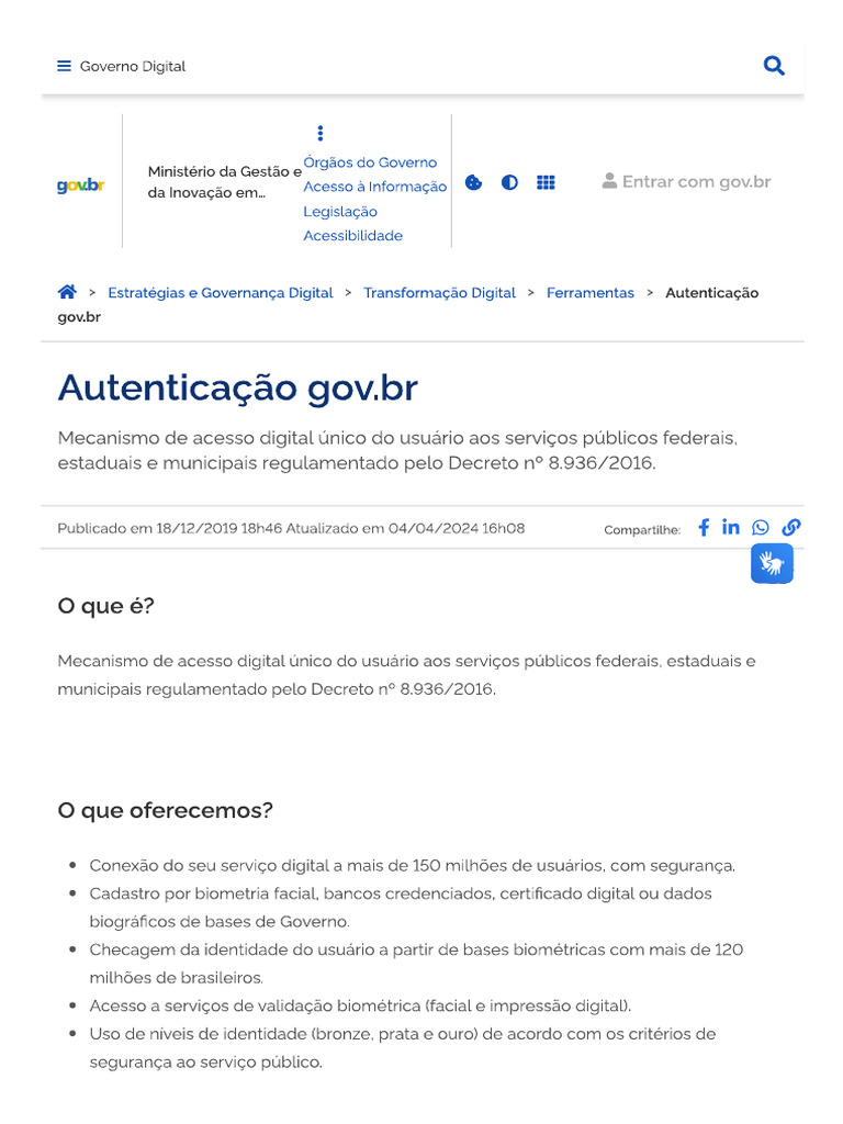 GovBR - o Que É | PDF