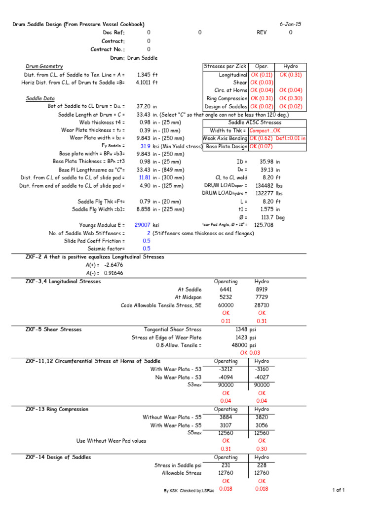 Zick Analysis Calculation | PDF | Stress (Mechanics) | Classical Mechanics