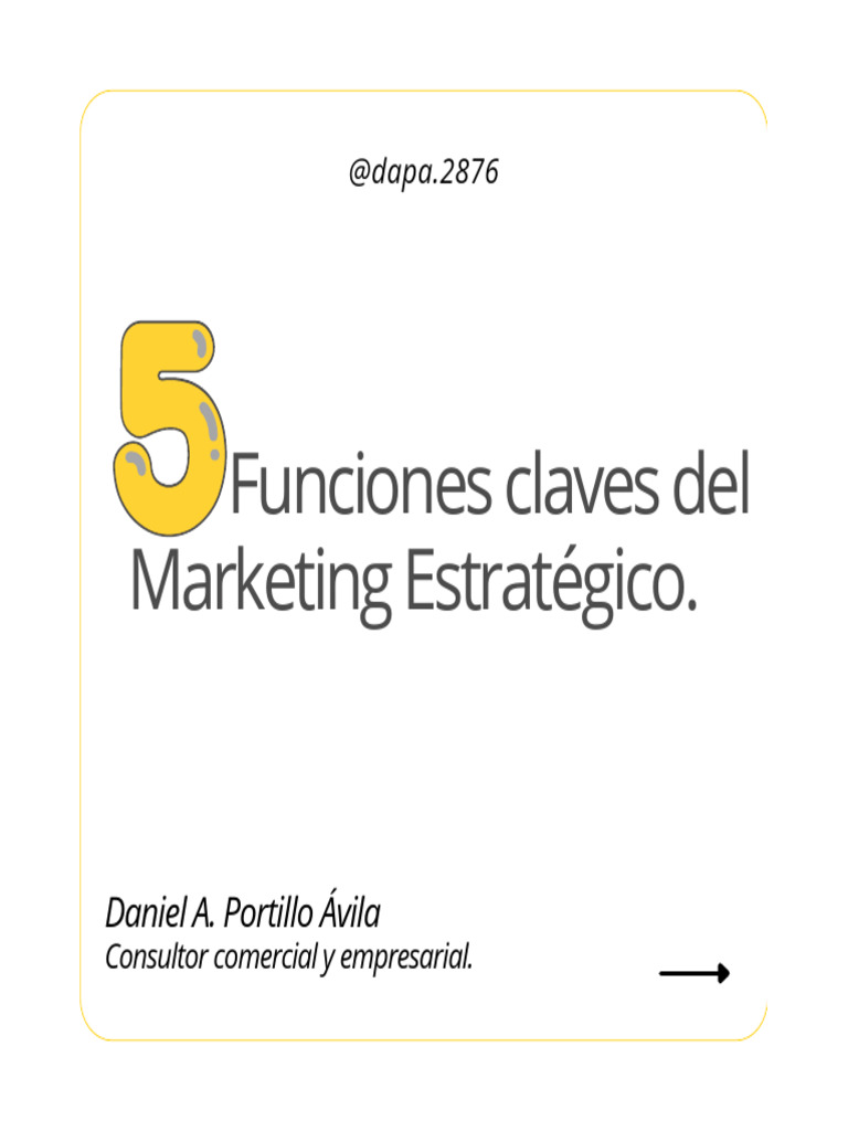 Funciones Claves Del Marketing Estratégico | PDF