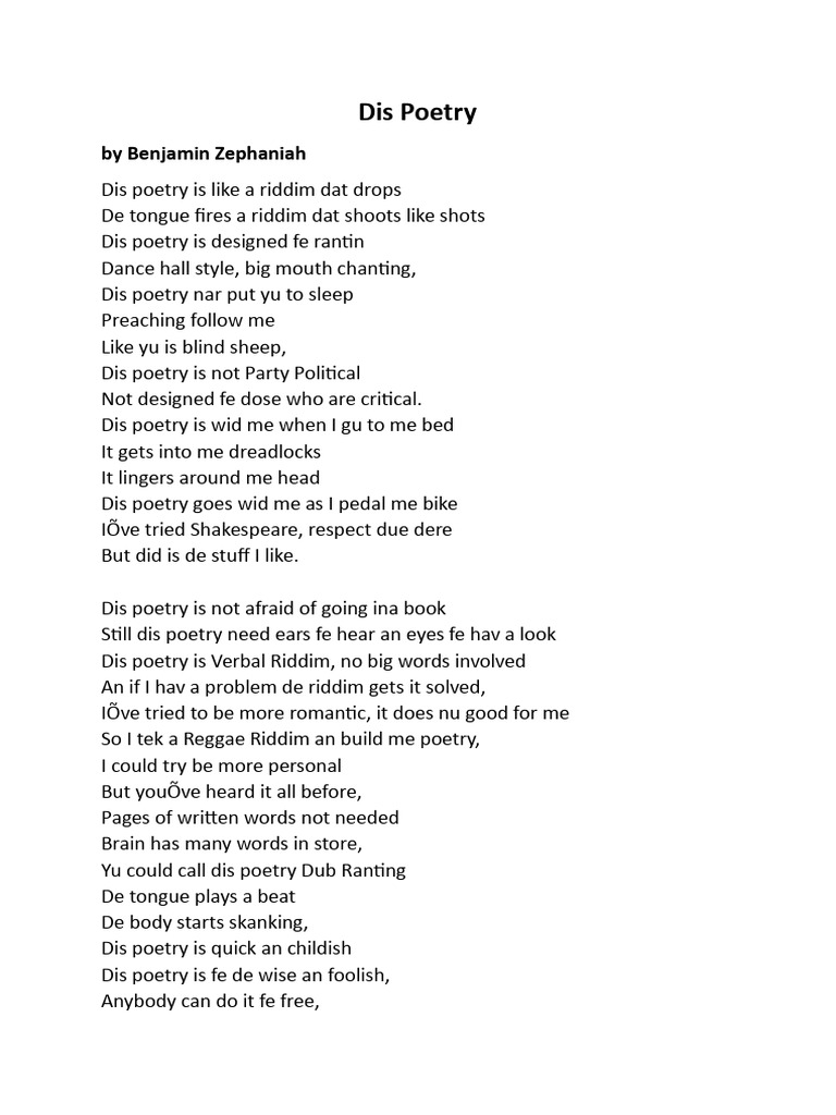 Dis Poetry: A Celebration of Voice | PDF