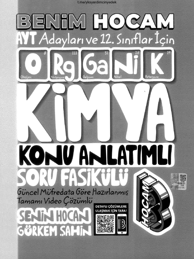 Benim Hocam AYT Kimya Görkem Şahin Organik Kimya Konu Anlatımlı | PDF