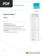 Primary Progression Test Stage 4 Science Paper 1 | PDF | Water