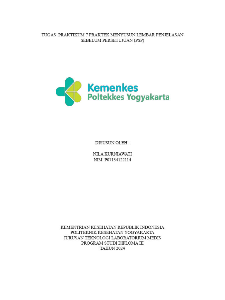 Menyusun Lembar Penjelasan Sebelum Persetujuan (PSP) | PDF