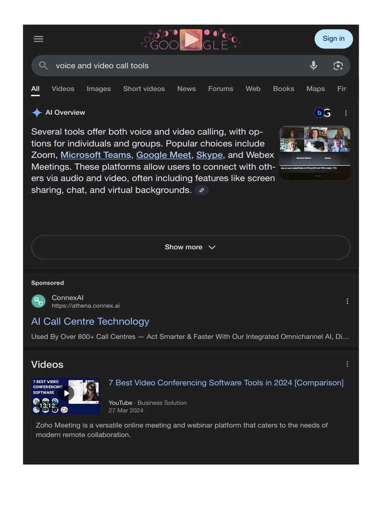 Voice and Video Call Tools - Google Search | PDF | Videotelephony | Web ...