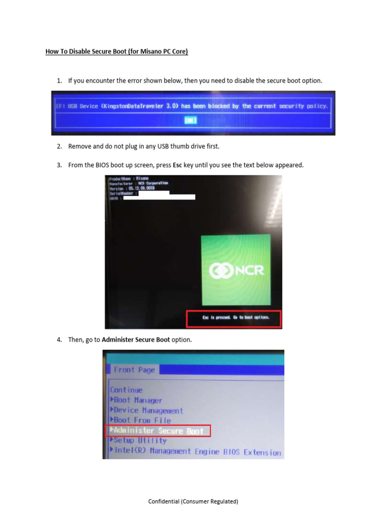 DisableSecureBoot (Misano) | PDF