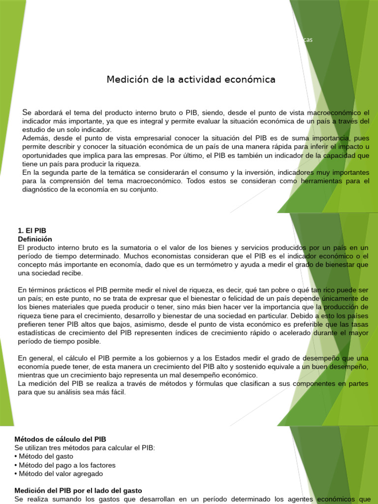Medici N de La Actividad Econ Mica Semana 3 | PDF | Producto Interno Bruto | Macroeconómica