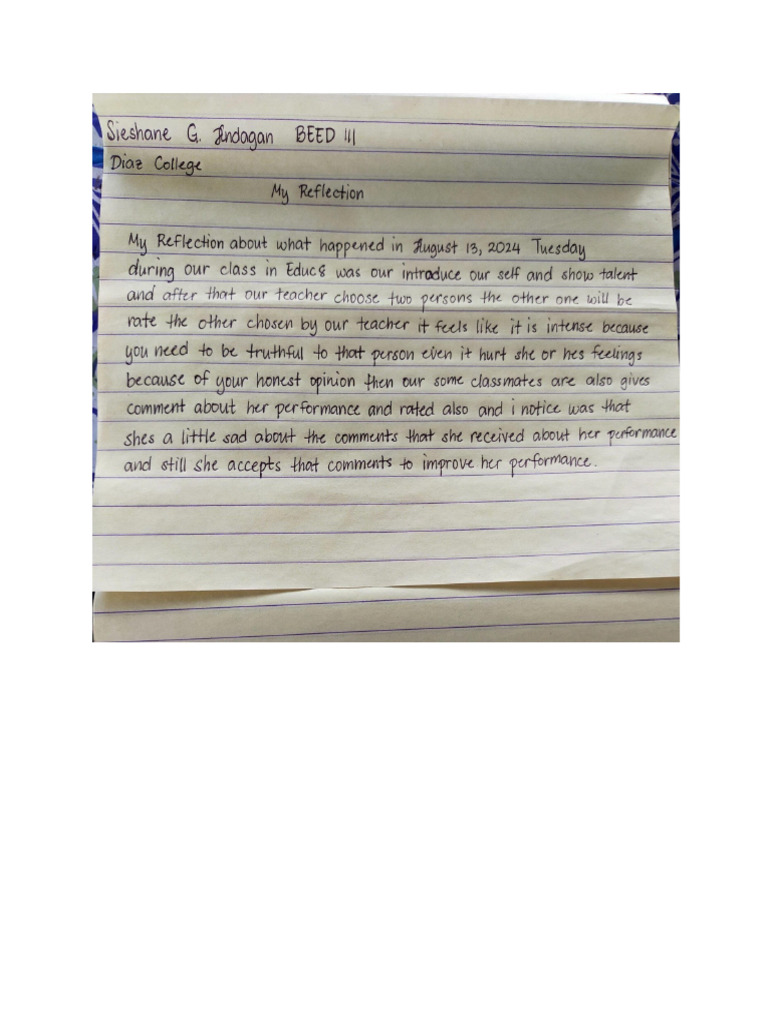 MY REFLECTION ON EDUC8 | PDF