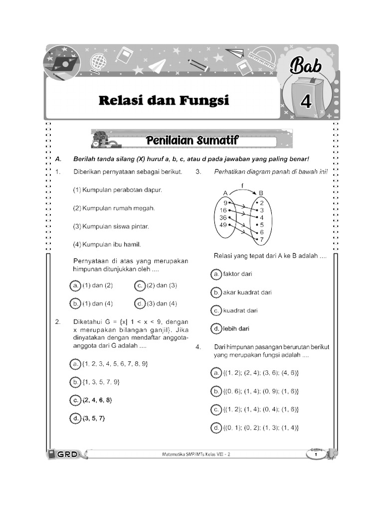 01 - Matematika 8 SMP Merdeka - Bab 4 | PDF