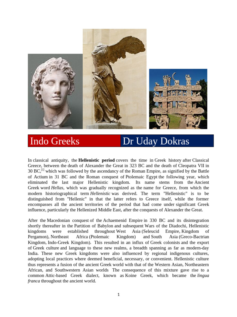 Indo Greeks | PDF | Alexander The Great | Hellenistic Period