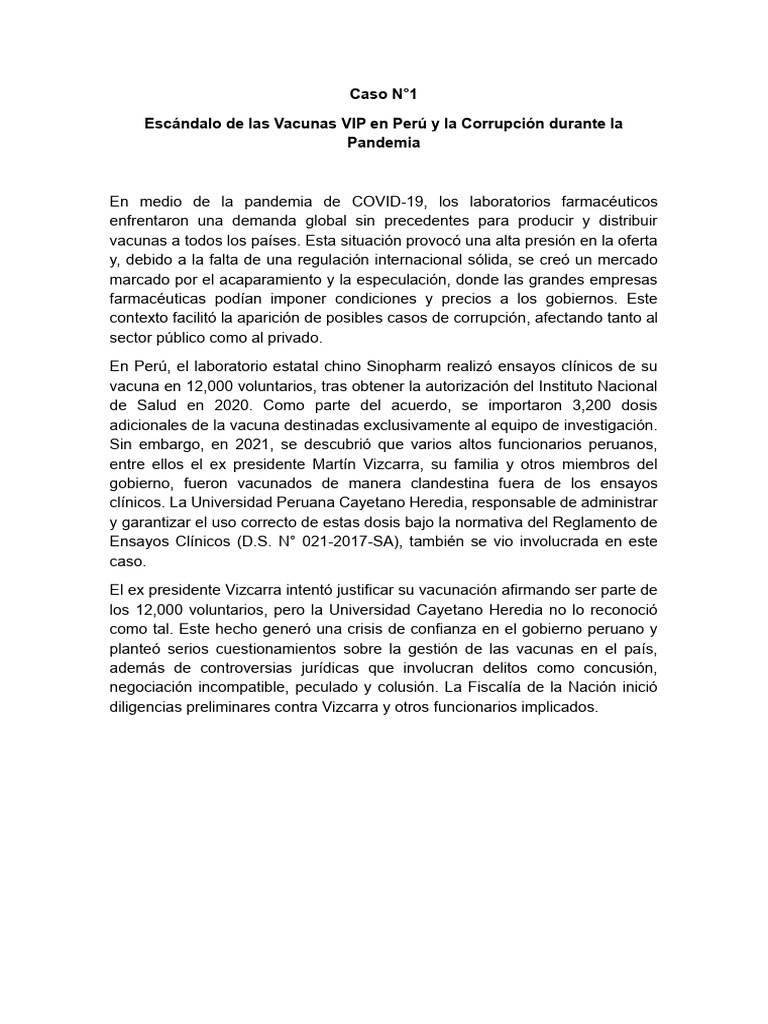 Caso N°1-Lectura | PDF | Perú | Corrupción política