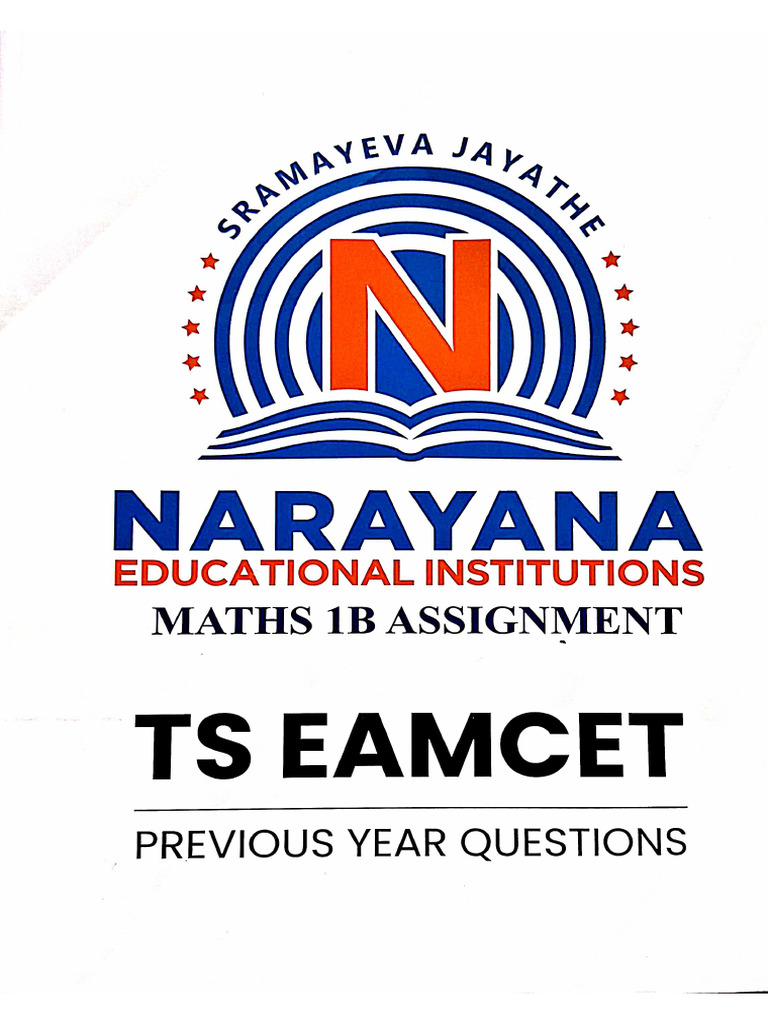 Eamcet Maths 1B PYQ | PDF