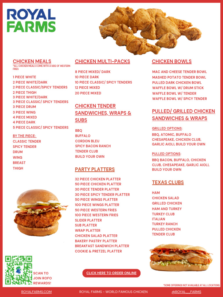 Royal Farms Digital Menu | PDF | Hamburgers | Sausage