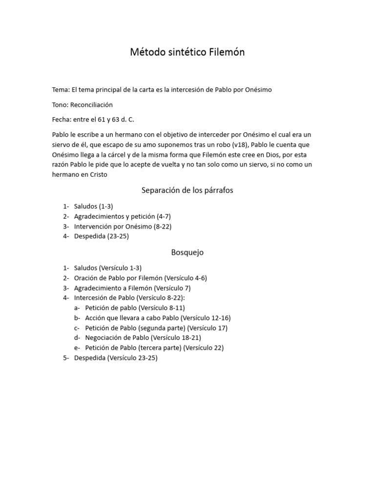 Método Sintético Filemón | PDF