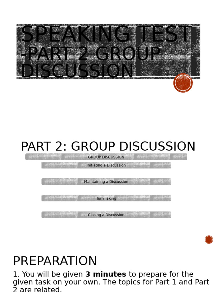 Speaking Test-Group Discussion Sample (Frame) | PDF