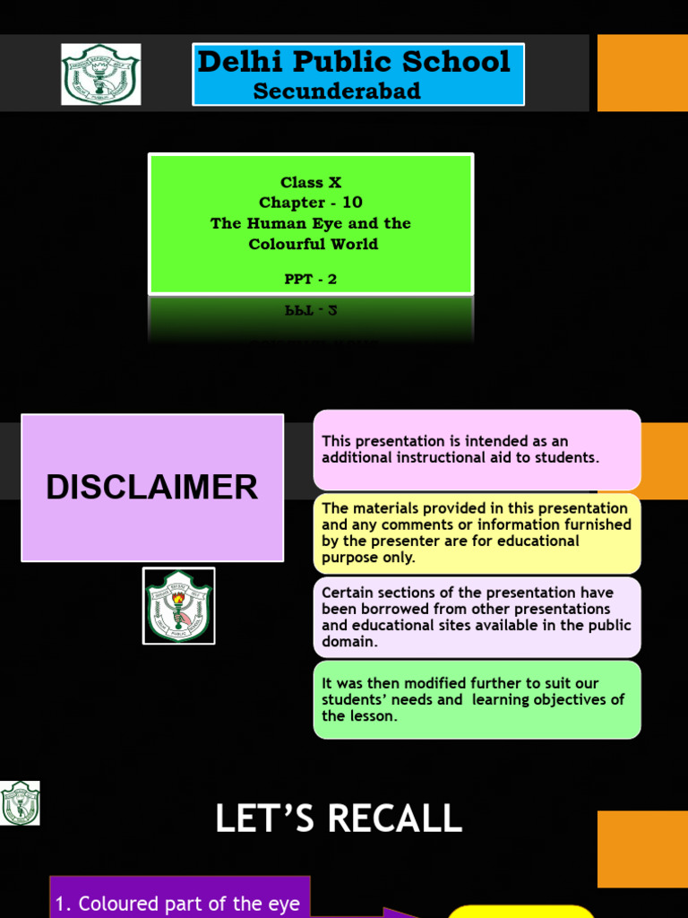 CL - 10 - Phy - PPT - 2 - Ls 10 - Human Eye and Colourful World-Defects ...