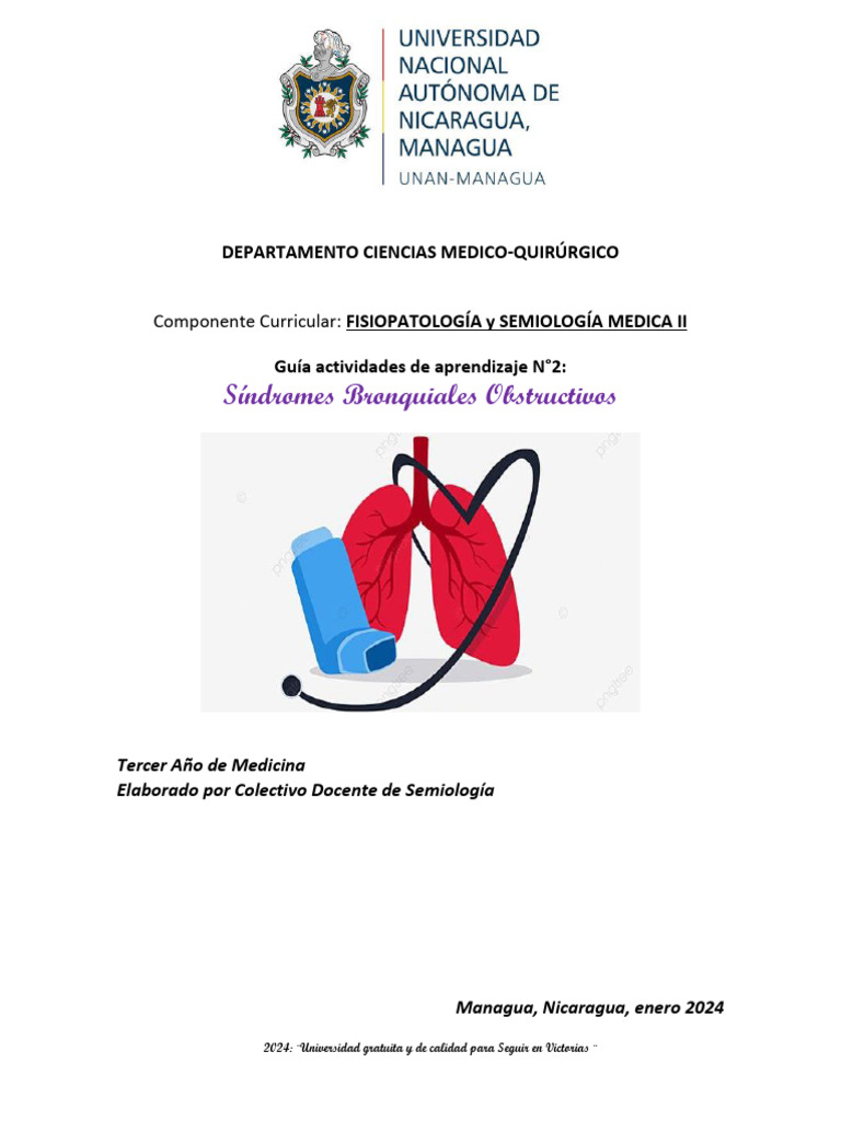 Gu-A 2 SD BRONQUIALES 2024 | PDF | Examen físico | Asma