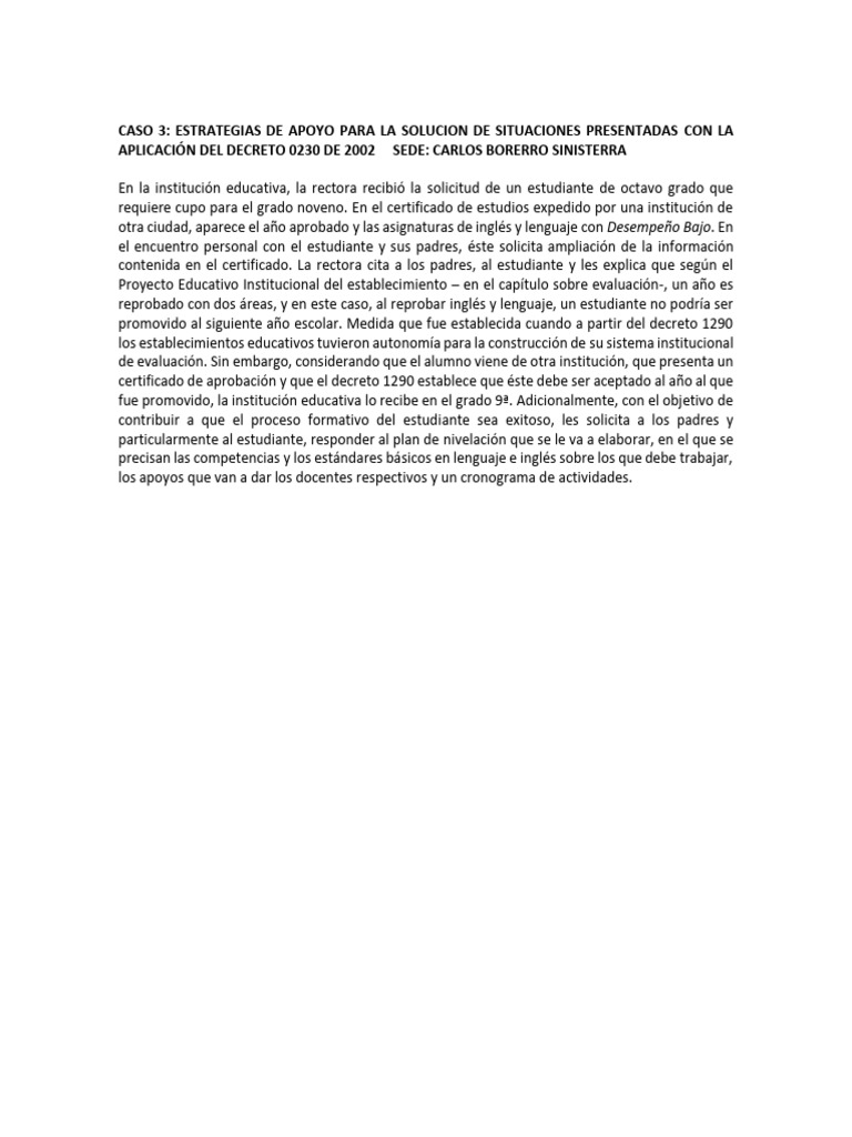 CASO 3 Sede Carlos Borrero Sinisterra 3 | PDF