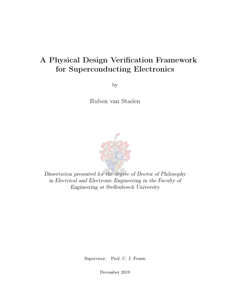 A Physical Design Verification Framework For Superconducting ...