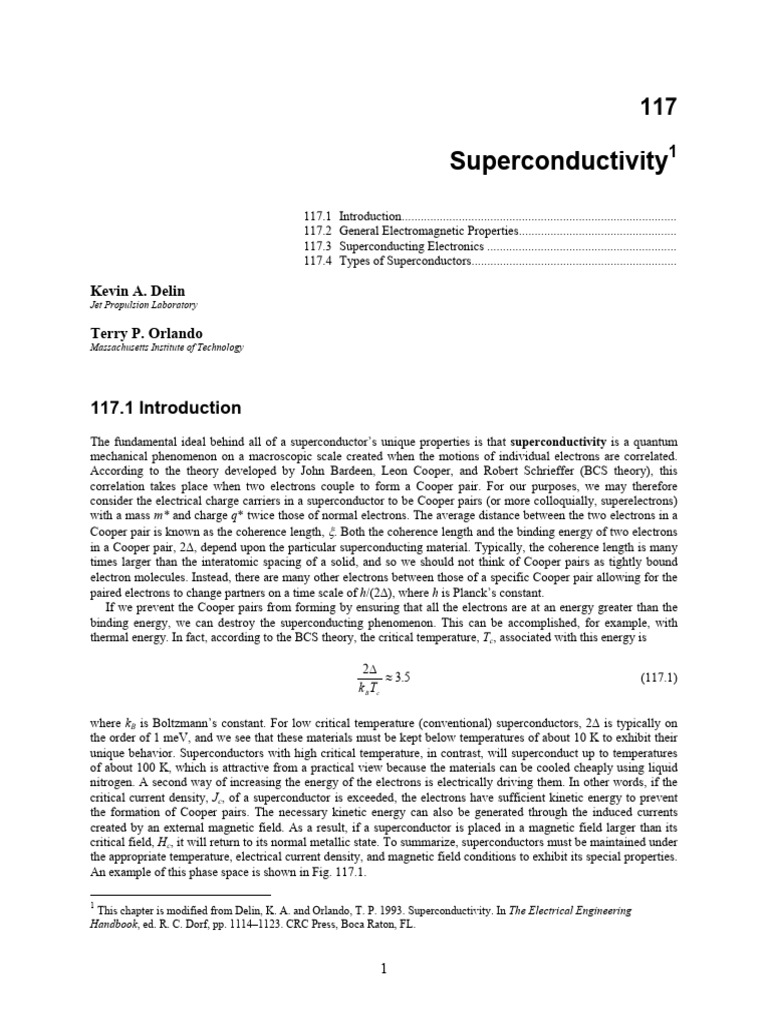 CH-117 (KAD-TPO Revised) Corrected 1 | PDF | Superconductivity | Electron