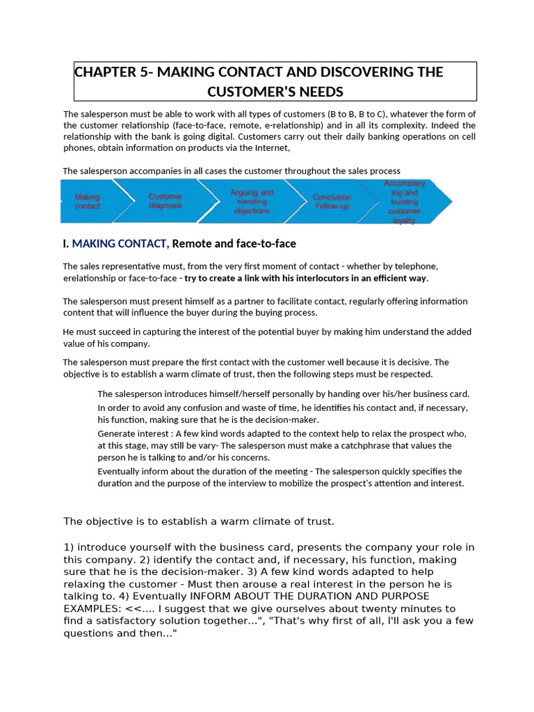 2024 Chap5 MAKINGCONTACT | PDF | Sales