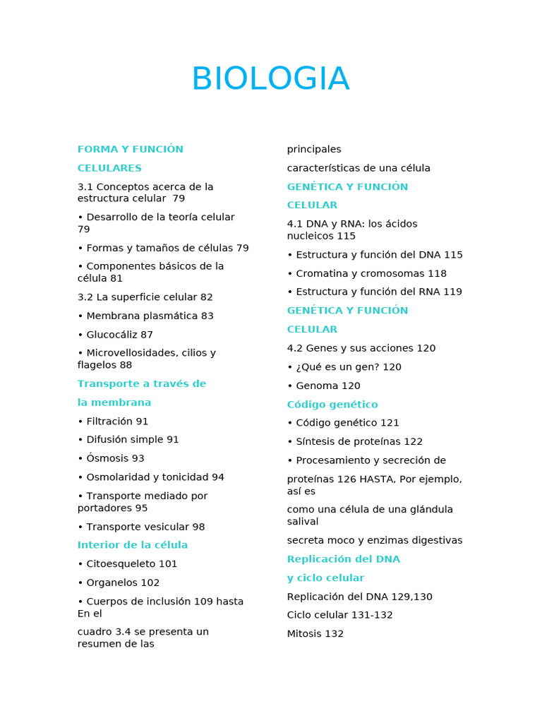Estructura y Función Celular en Biología | PDF | Biología Celular) | Adn