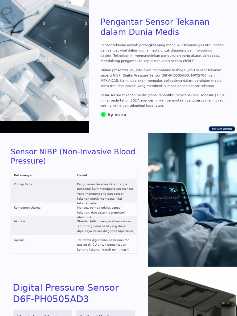 Pengantar Sensor Tekanan Dalam Dunia Medis | PDF