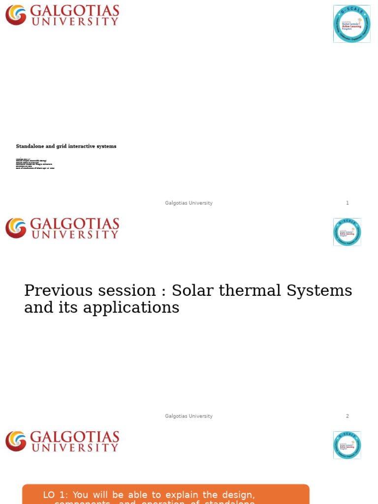 L17 Standalone and Grid Interactive Systems | PDF | Electrical Grid ...