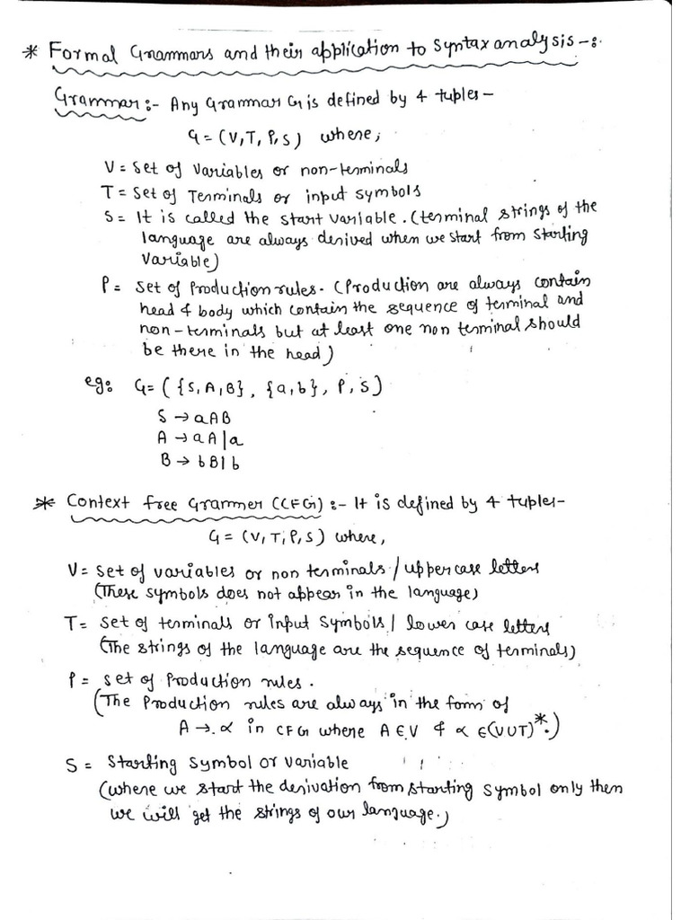 Unit1b_compiler design notes | PDF