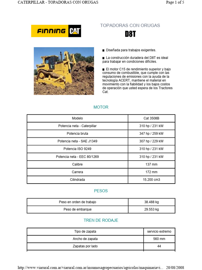 Informacion Tecnica 1 D8T | PDF