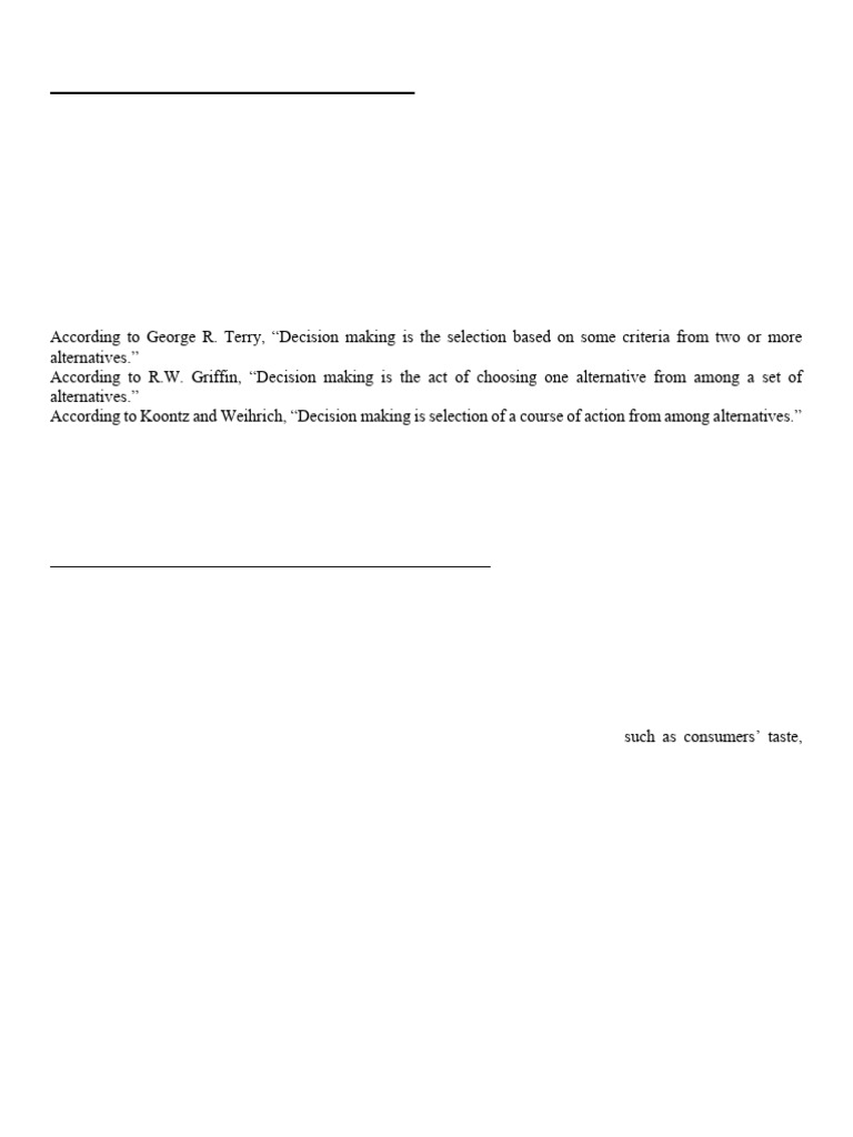 Meaning, Nature, Process and Types of Decision Making | PDF | Decision ...