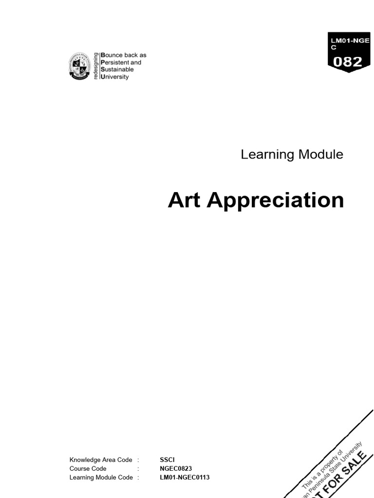 Art Appreciation Course Module | PDF | Academic Dishonesty | Imagination