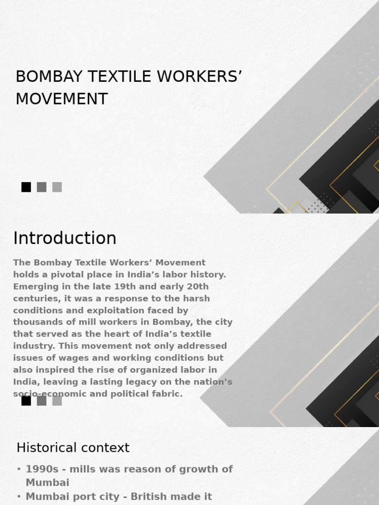 Bombay Textile Workers' Movement | PDF | Strike Action | Labor Relations