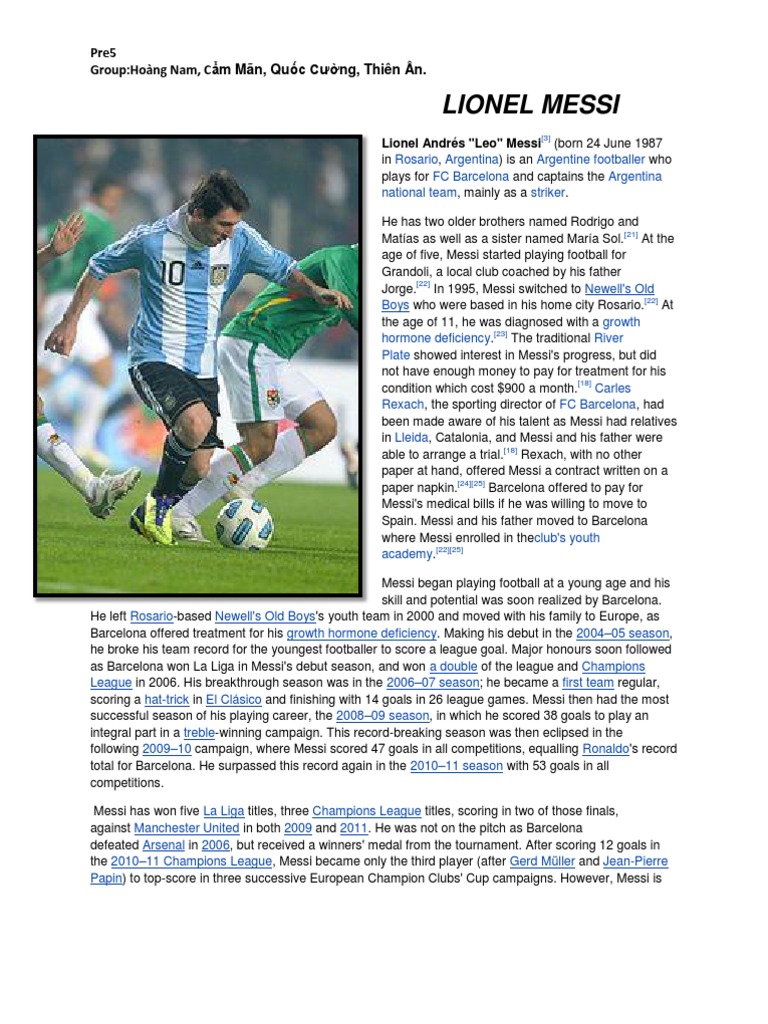 Lionel Messi | PDF | Lionel Messi | Association Football