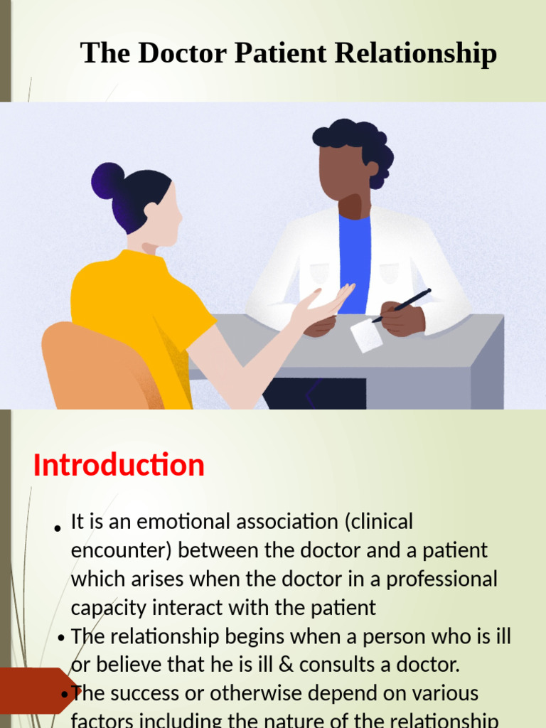 Doctor-Patient Relationship | PDF | Physician | Behavioural Sciences