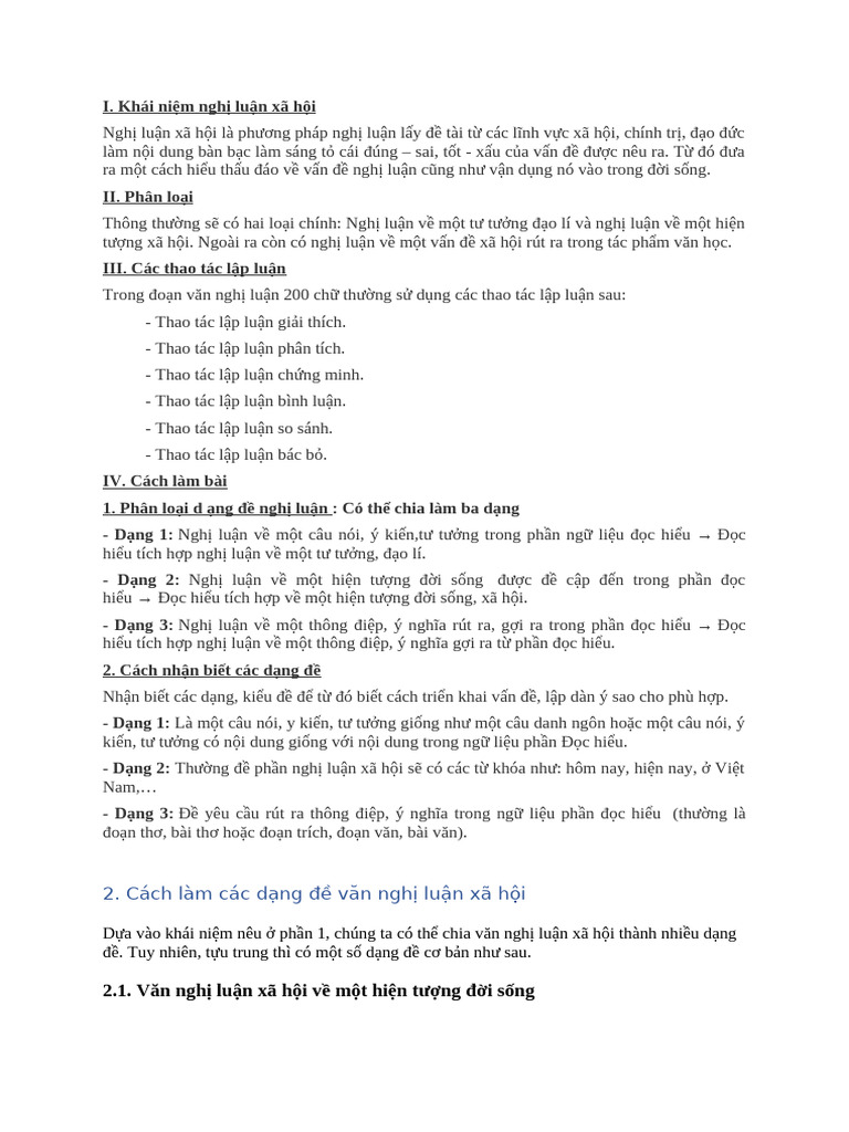 cach làm nghị luan xa hoi | PDF