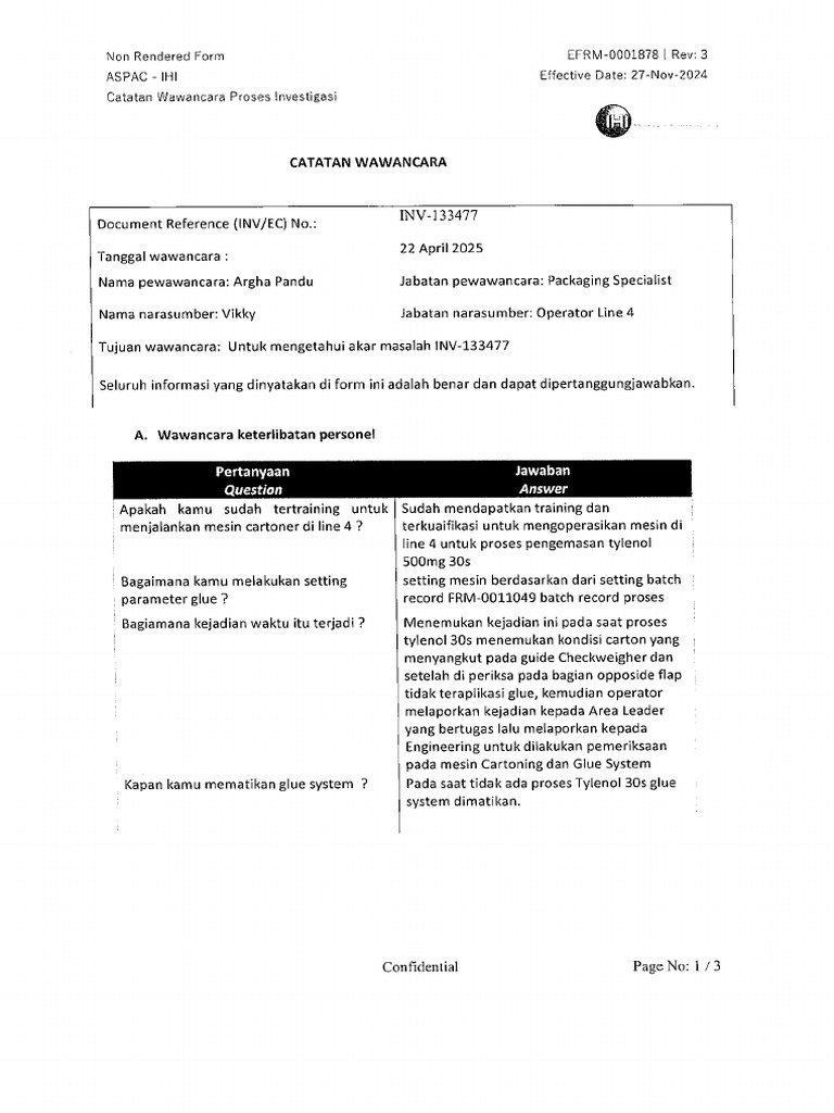 Lampiran 1 Wawancara | PDF