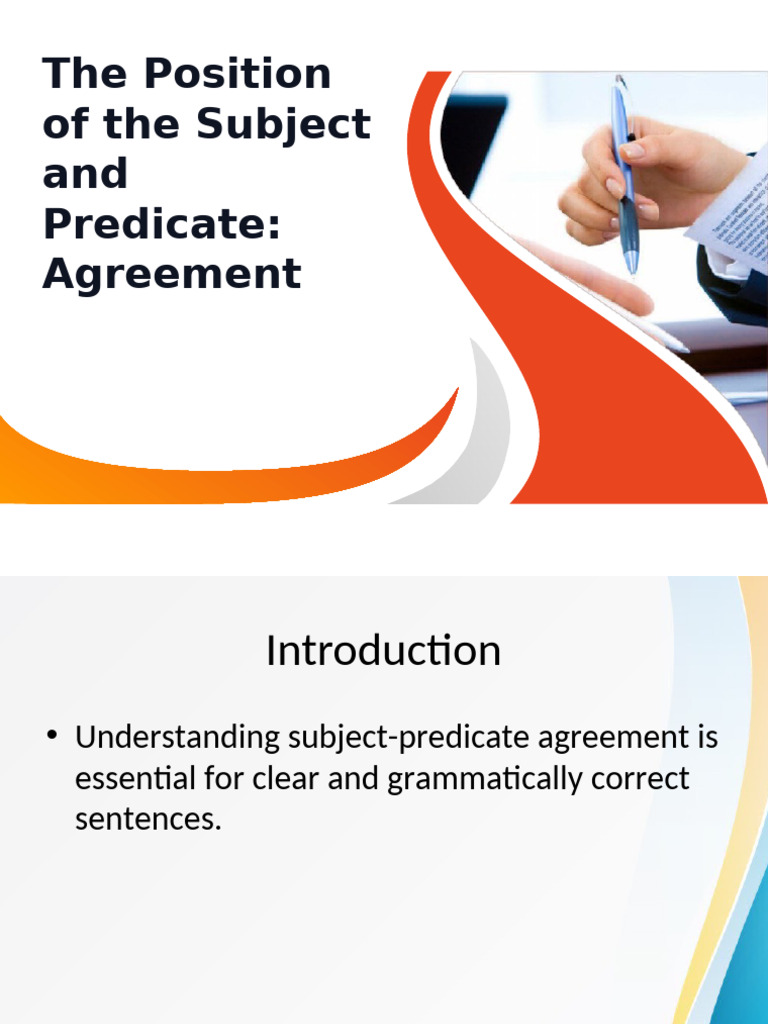 Subject Predicate Agreement | PDF