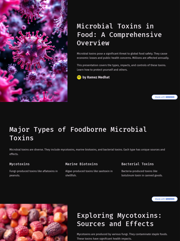 Microbial Toxins in Food A Comprehensive Overview | PDF | Mycotoxin | Toxin