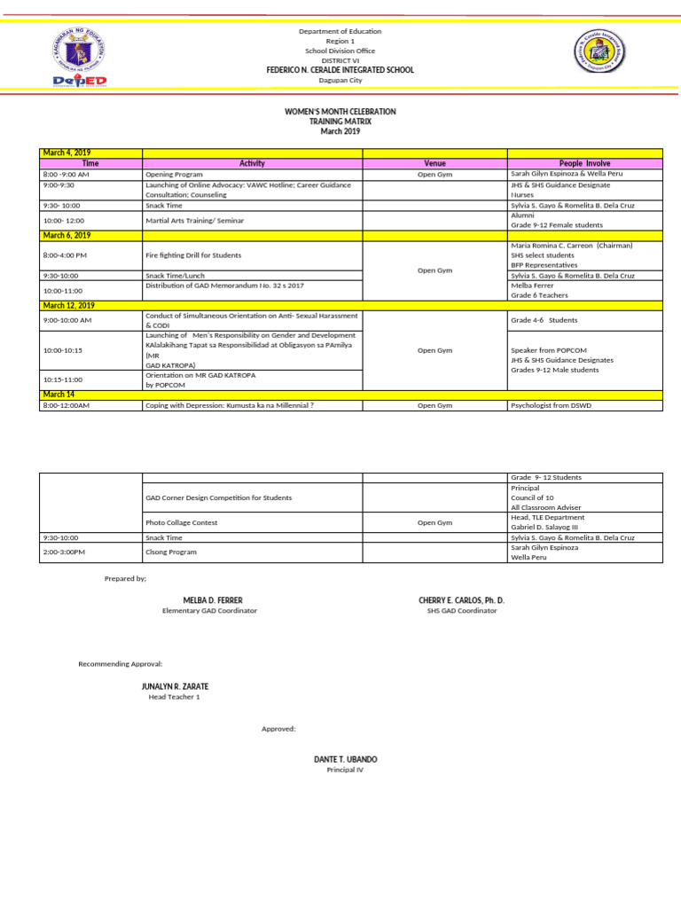 Matrix Committe Womens Celeb 2019 | PDF